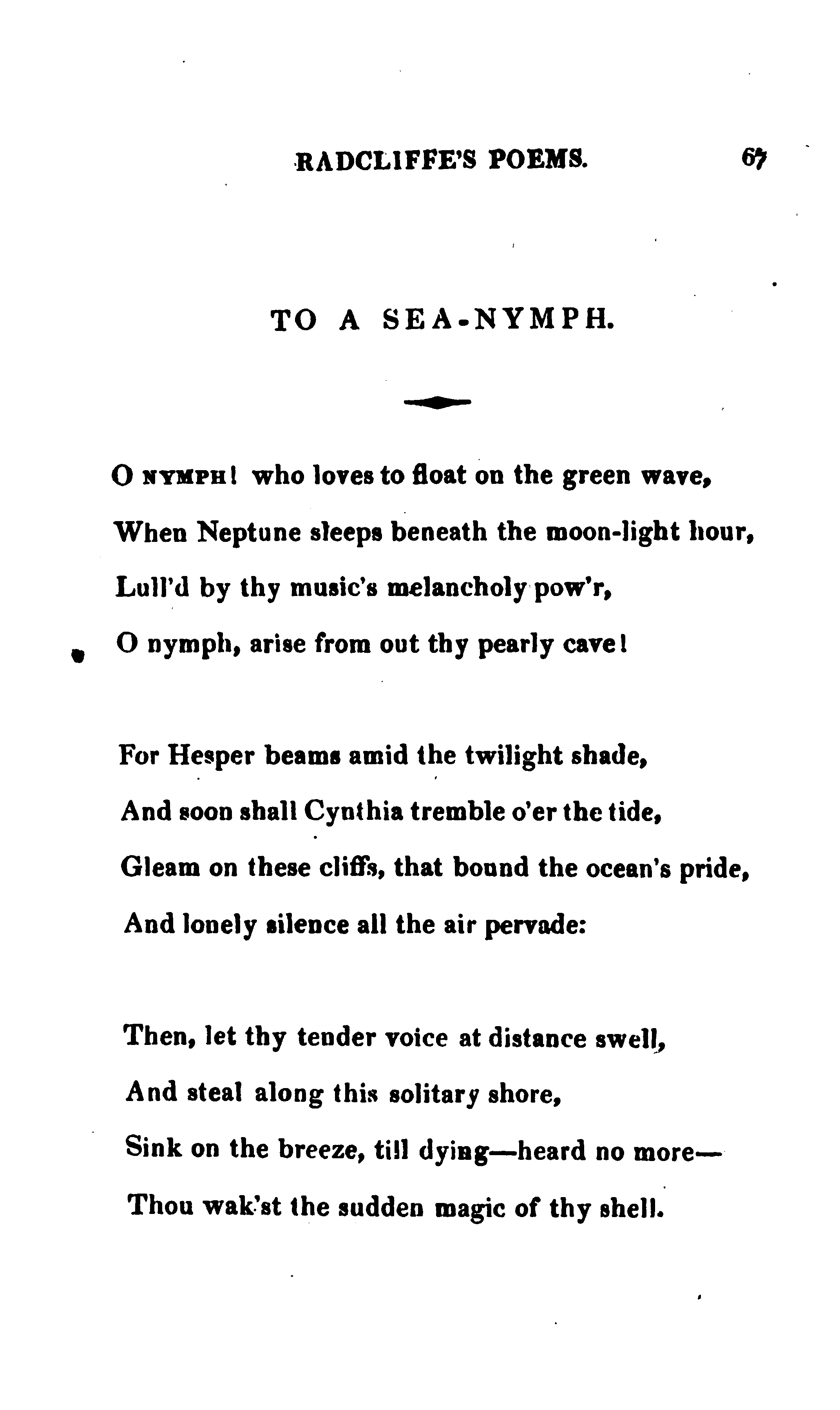 Eighteenth-Century Poetry Archive / Works / TO A SEA-NYMPH. (Ann ...